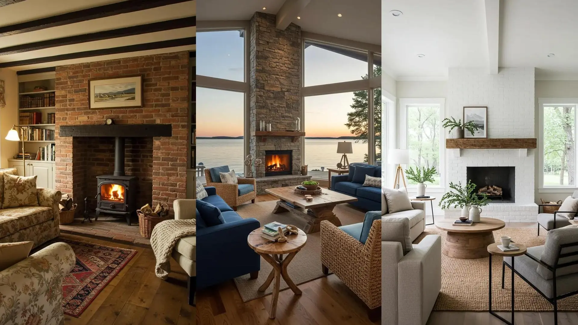 15 ideas para salas rústicas con chimeneas auténticas - Hauszi Español