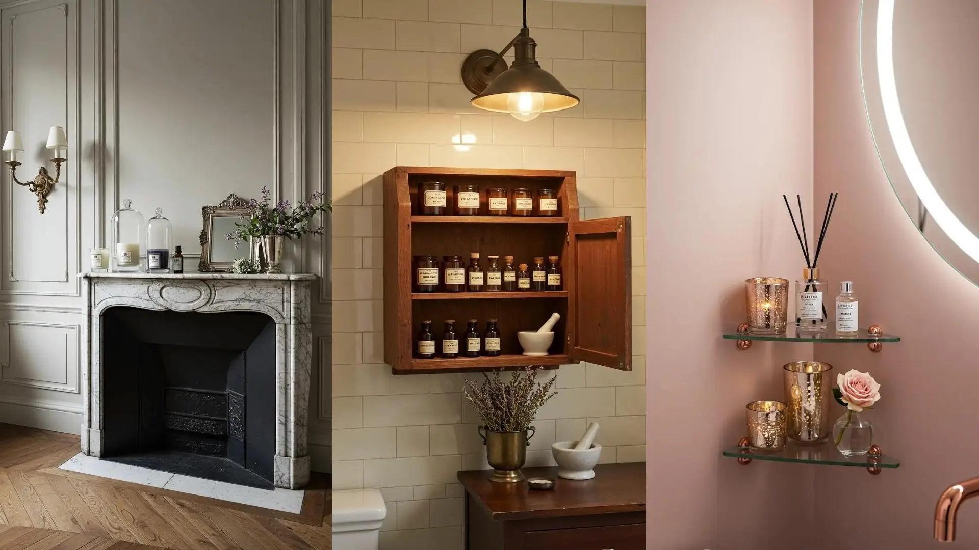 20 ejemplos de repisas decoradas con velas y aceites esenciales ...